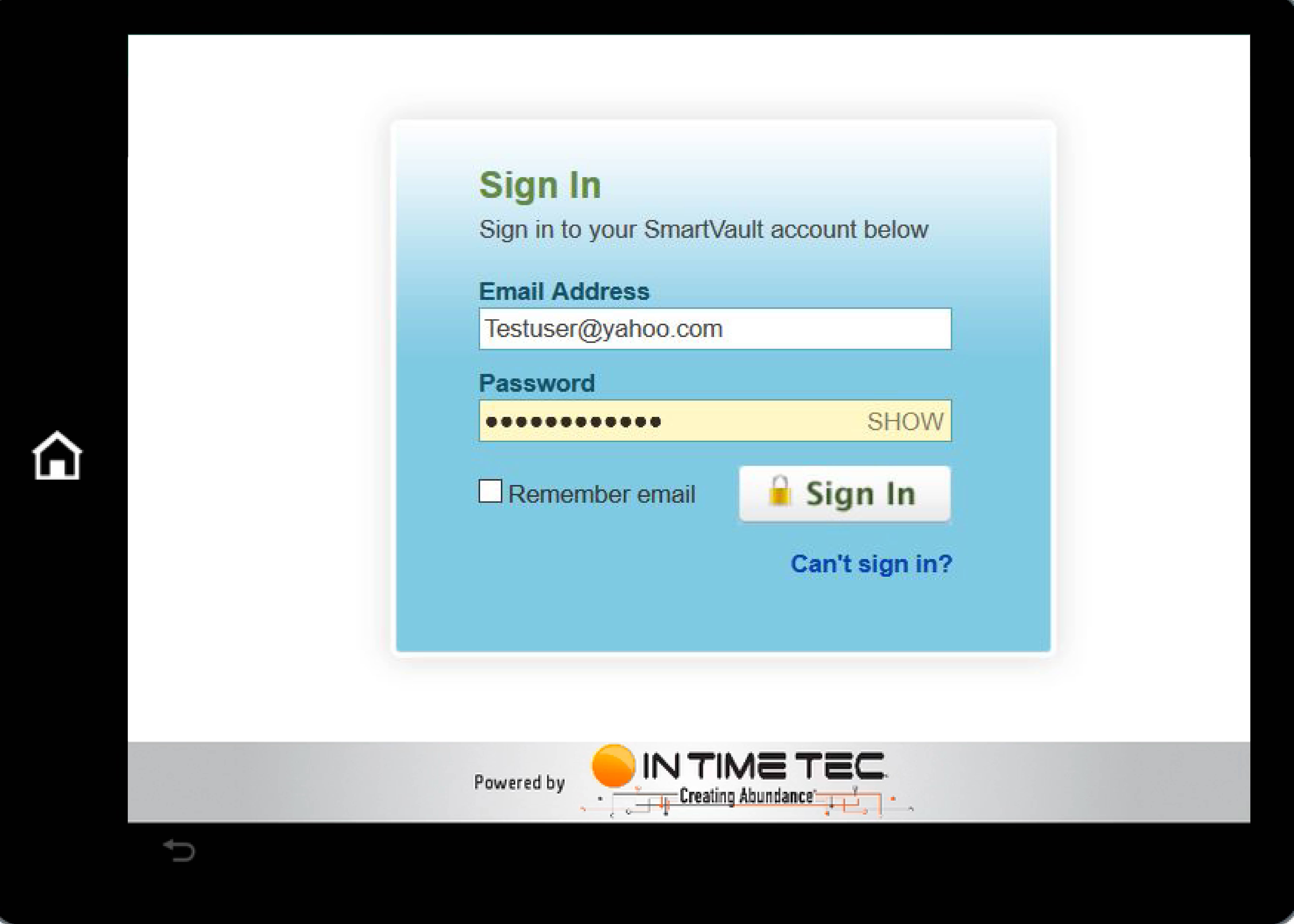 Connect To SmartVault - HP Workpath App